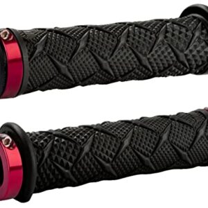 ODI X-Treme Lock-On ATV Hand Grips - Black/Red Clamps/One Size