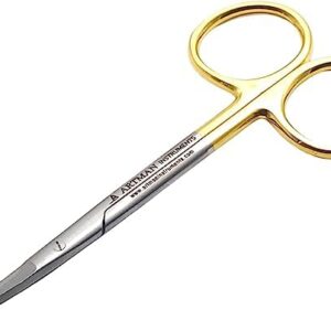 Scissors 4.5 inch CURVED Set of 3 for office art and craft applique BY Wise Linkers