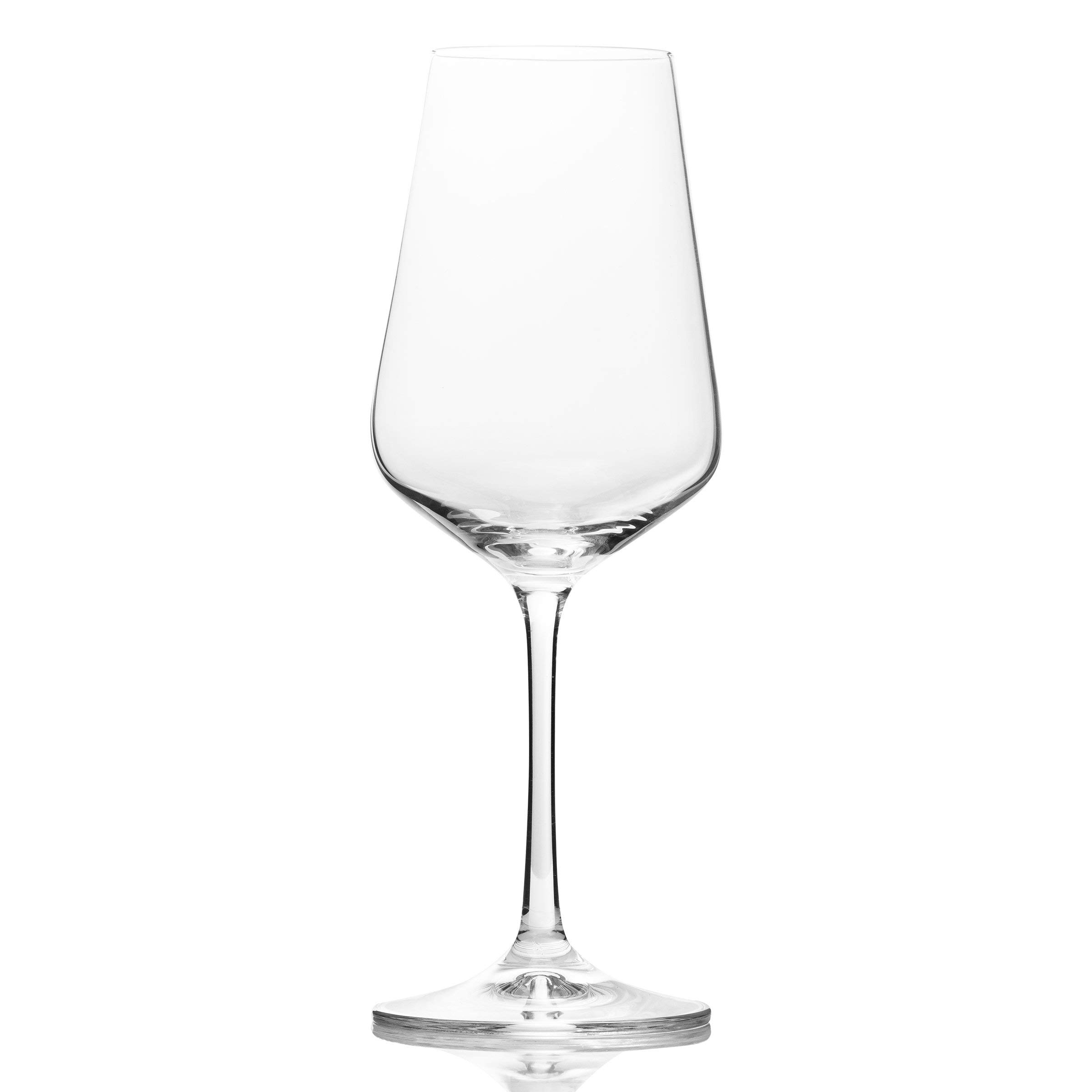 Crystalex Wine Glasses Set Of 6, Long Stemmed Crystal Red & White Wine Glass Set, 100% Lead-Free (350 ML)