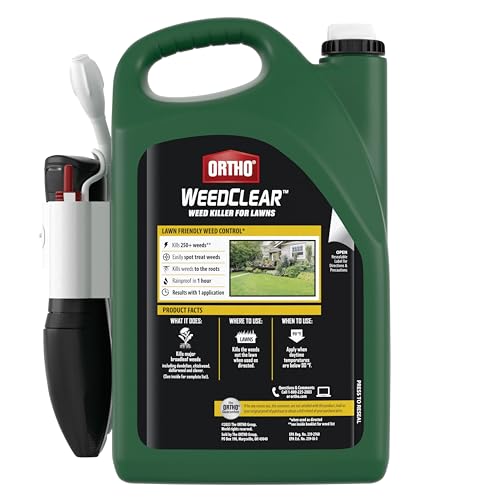 Ortho WeedClear Weed Killer for Lawns: with Comfort Wand, Won't Harm Grass (When Used as Directed), Kills Dandelion & Clover, 1 gal.