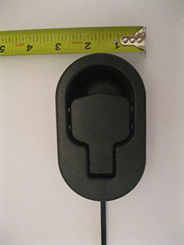 Recliner Repair Parts: Recliner Pull Handle Cable Release 4 1/2 Inch Black Oval with S Tip