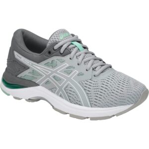 ASICS Women's Gel-Flux 5 Running Shoes, 6M, MID Grey/White/Opal Green