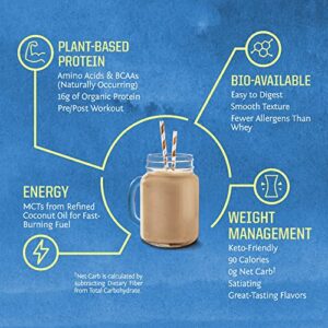 Vegan Organic Protein Powder Plant-based | BCAA Amino Acids Hemp Seed Soy Free Dairy Free Gluten Free Synthetic Free NON-GMO | Chocolate 30 Servings | Warrior Blend by Sunwarrior.