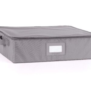 Covermates Keepsakes - Zip-Top Storage Box - Heavy Duty Polyester- Reinforced Handles - Stackable Design - Indoor Storage-Graphite