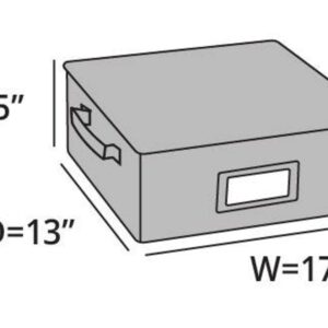 Covermates Keepsakes - Zip-Top Storage Box - Heavy Duty Polyester- Reinforced Handles - Stackable Design - Indoor Storage-Graphite