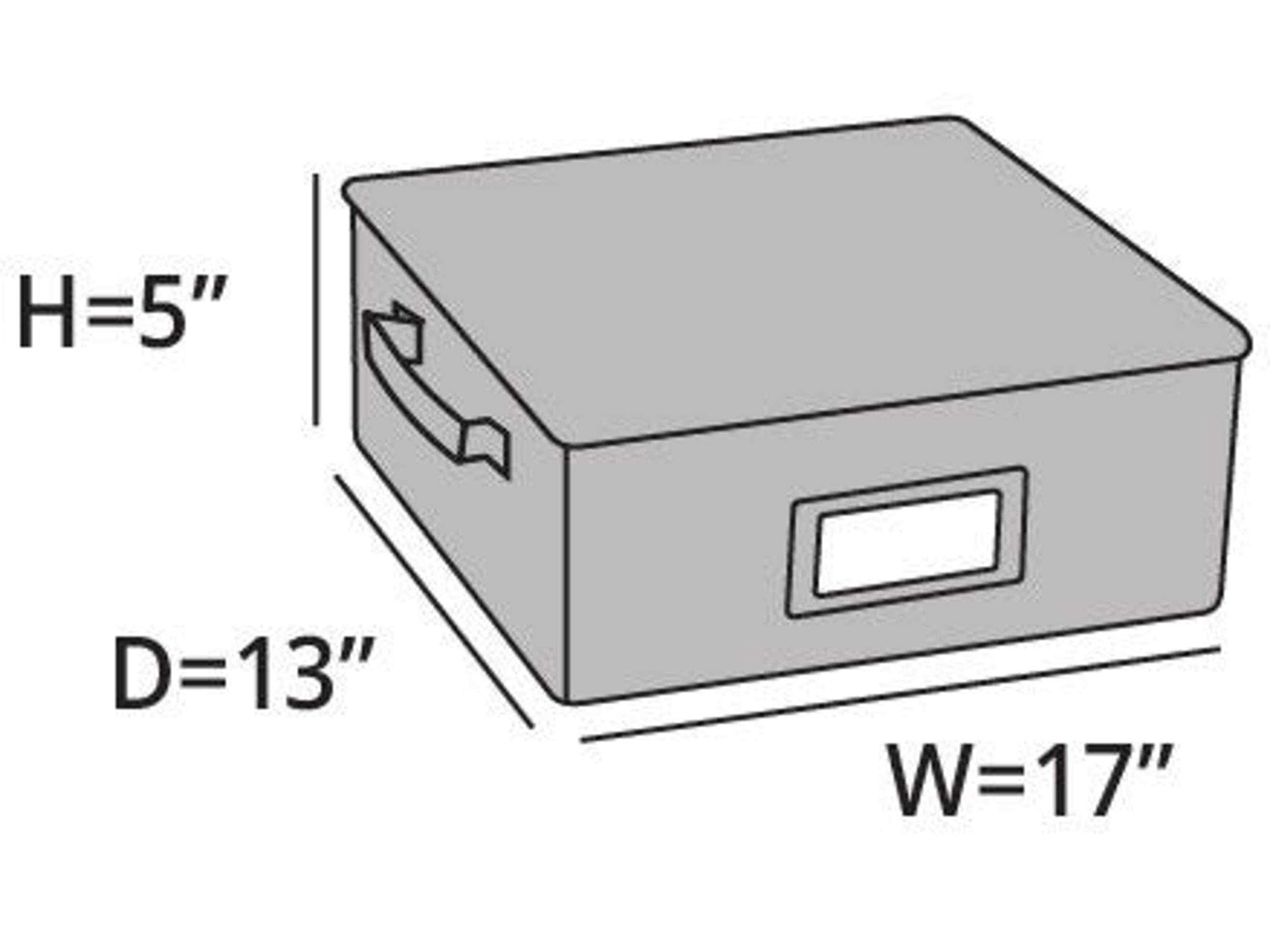 Covermates Keepsakes - Zip-Top Storage Box - Heavy Duty Polyester- Reinforced Handles - Stackable Design - Indoor Storage-Graphite