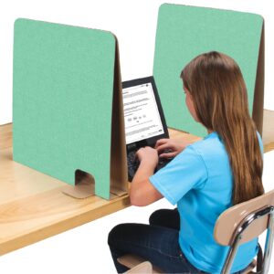 Really Good Stuff Privacy Shield Dividers - Set of 12, Green - Create a Distraction-Free Learning Environment - Testing & Desk Divider Boards for Student Desks, Classroom Essentials & Must Haves