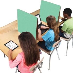 Really Good Stuff Privacy Shield Dividers - Set of 12, Green - Create a Distraction-Free Learning Environment - Testing & Desk Divider Boards for Student Desks, Classroom Essentials & Must Haves