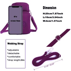 WITERY Waterproof Nylon Cute Crossbody Cell Phone Purse Smartphone Wallet Bag for Women Teen Girls