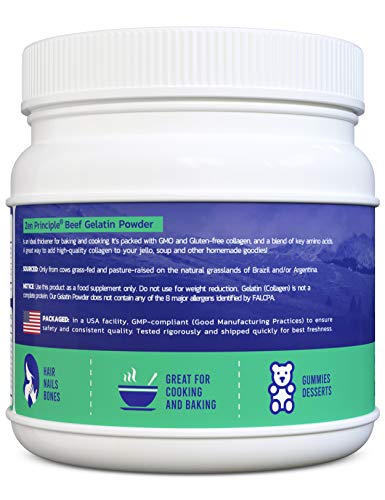 Grass-Fed Gelatin Powder, 1.5 lb. Custom Anti-Aging Protein for Healthy Hair, Skin, Joints & Nails. Paleo and Keto Friendly Cooking and Baking. Type 1 and 3 Collagen. GMO and Gluten Free. Unflavored.