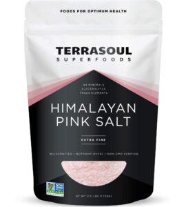 terrasoul superfoods himalayan pink salt, 2.5 lbs - extra fine | trace minerals