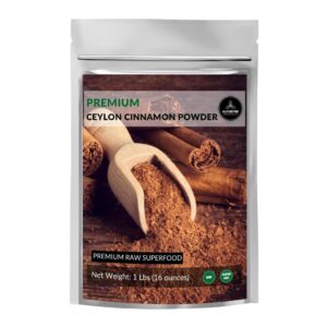 ceylon cinnamon powder (1lb), ground premium quality by naturevibe botanicals | gluten-free, keto friendly & non-gmo (16 ounces)