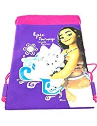 party favors disney moana wallet-passport bag- string sling tote bag backpack (sling bag purple)