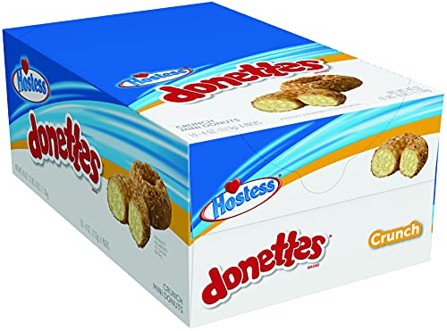 Hostess Crunch DONETTES Donuts Single Serve, 4 Ounce (Pack of 10)