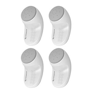 eudemon (4 pack,white) adjustable door guard door stop, finger pinch guard,revolving door stopper for child proofing, pet door stopper,easy to install and use adhesive, no tools need