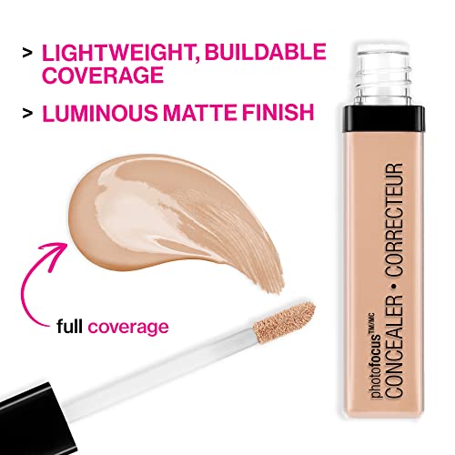 wet n wild Photo Focus Concealer, Light Ivory, Under Eyes, Makeup, Blemish, Full Coverage, Lightweight