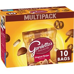 gardetto's snack mix, original recipe, multipack snack bags, 1.75 oz, 10 ct