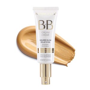 marcelle bb cream golden glow, universal shade, tinted moisturizer, skin enhancer, illuminator, beauty balm, non-comedogenic, paraben-free, oil-free, hypoallergenic, cruelty-free, 1.5 fl oz