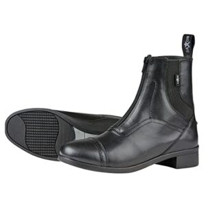 saxon. syntovia zip paddock boots, black, ladies 6.5