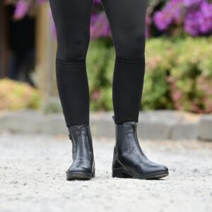 SAXON. Syntovia Zip Paddock Boots, Black, Ladies 6.5