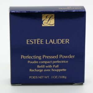 estee lauder perfecting pressed powder refill with puff 01 translucent small size 0.1 ounce / 3.08 gram