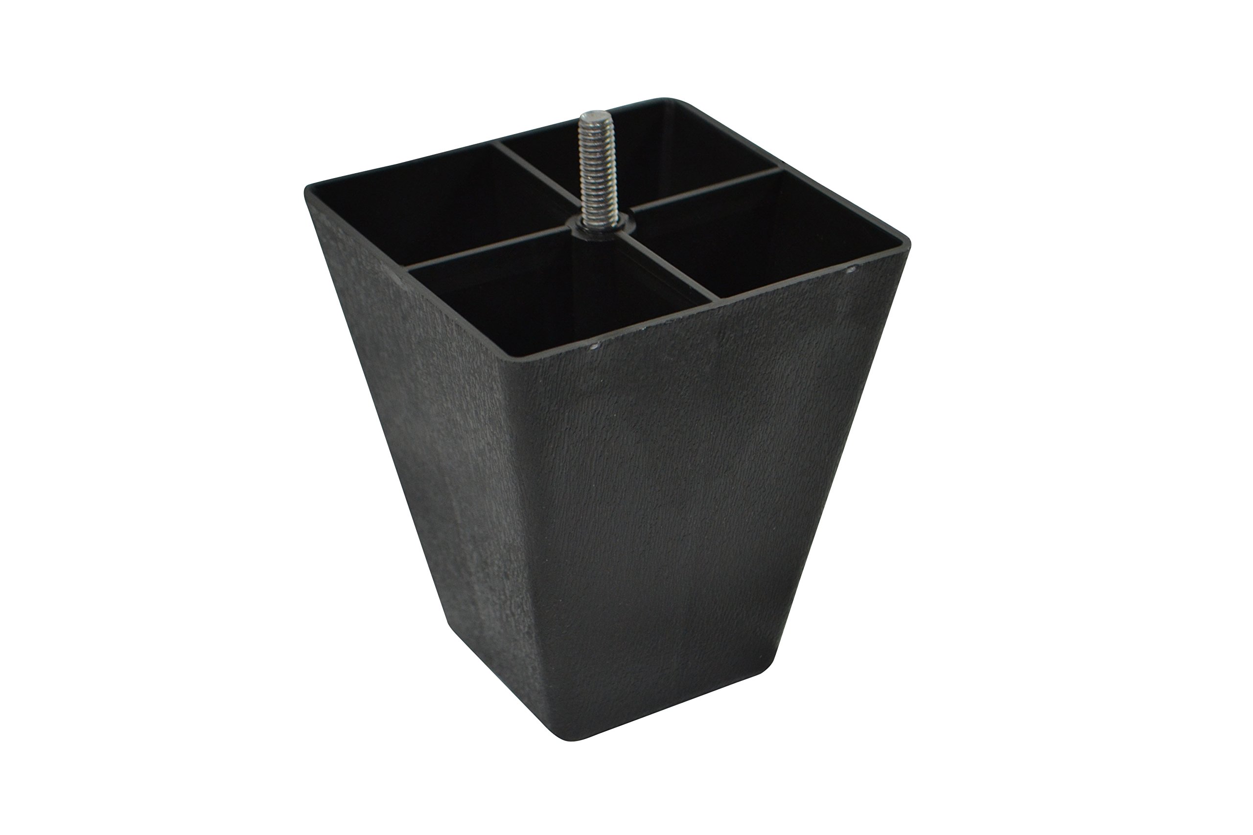 FR Black Plastic Pyramid Style 4.5 Inch Leg for Sofas and Recliners