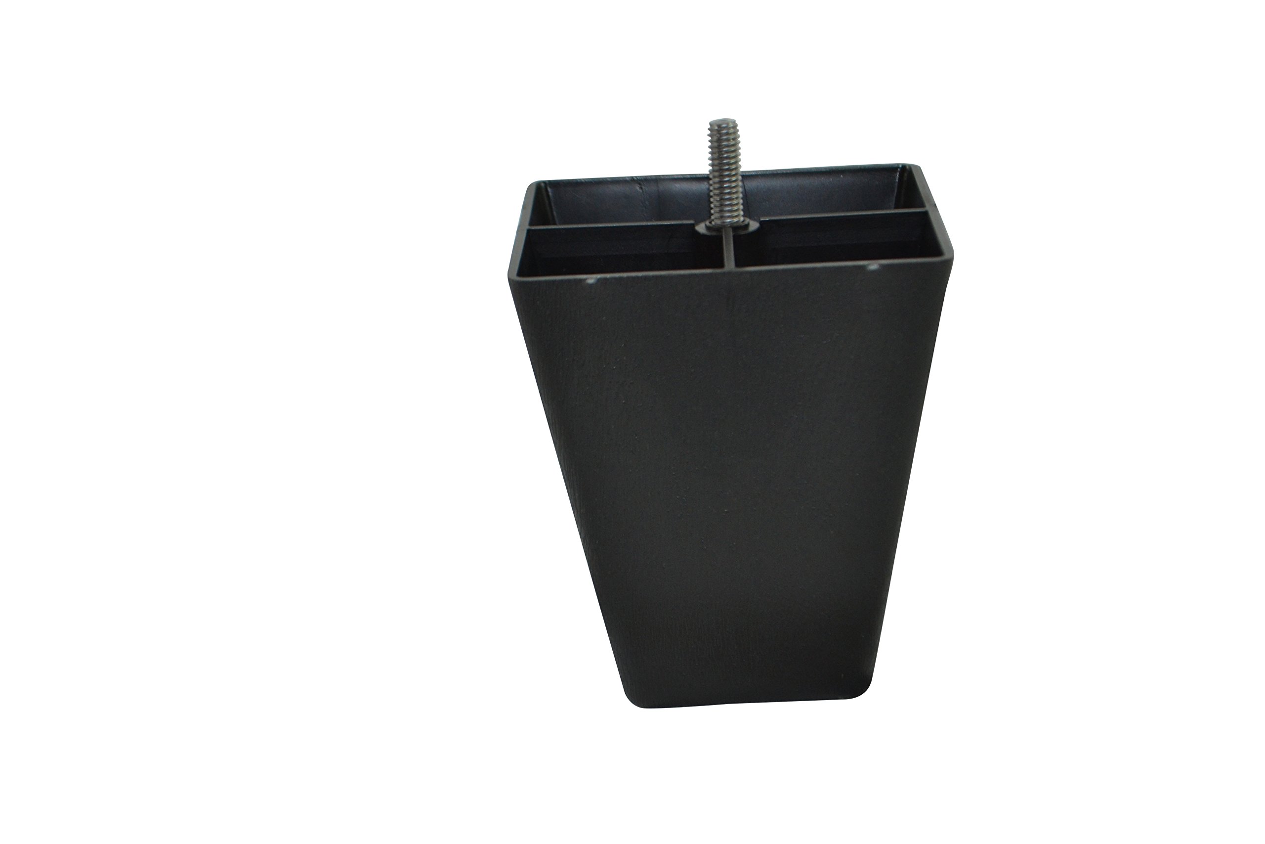 FR Black Plastic Pyramid Style 4.5 Inch Leg for Sofas and Recliners