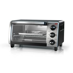 black+decker 4-slice toaster oven with natural convection, black, to1750sb