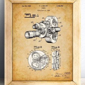 Film Movie Motion Picture Camera Patent - Classic Movie Theater Poster, Theater Room and Movie Director Room Decor, Gift for Photographers and Movie Makers, 11x14 Unframed Patent Print Poster