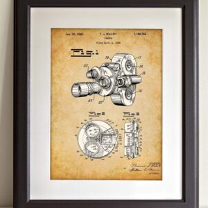 Film Movie Motion Picture Camera Patent - Classic Movie Theater Poster, Theater Room and Movie Director Room Decor, Gift for Photographers and Movie Makers, 11x14 Unframed Patent Print Poster