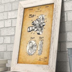 Film Movie Motion Picture Camera Patent - Classic Movie Theater Poster, Theater Room and Movie Director Room Decor, Gift for Photographers and Movie Makers, 11x14 Unframed Patent Print Poster