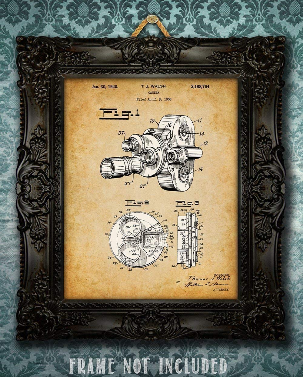 Film Movie Motion Picture Camera Patent - Classic Movie Theater Poster, Theater Room and Movie Director Room Decor, Gift for Photographers and Movie Makers, 11x14 Unframed Patent Print Poster