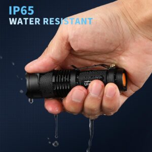 ULTRAFIRE 5 Pack SK68 Tactical and Small Flashlights,7w 3-Mode Pocket Torch Adjustable Focus Zoom Light Lamp