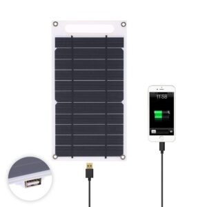 lixada solar panel 7.8 w ultra thin monocrystalline silicon solar panel charger usb port for mobile phone