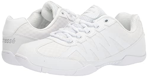 chassé Apex Cheerleading Shoes - White Cheer Shoes for Women (White, Size 7 Adult)