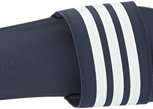 adidas Women's Adilette Comfort Slides Sandal, Collegiate Navy/White/Collegiate Navy, 8