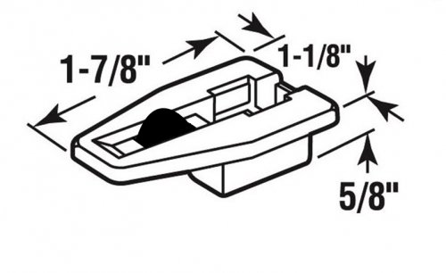 FR Rite-Trak II Drawer Stop w/Roller