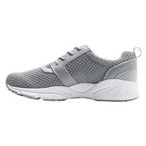 propét women stability x sneaker, light grey, 6 2x-wide