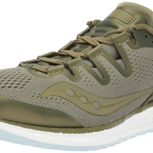 Saucony Women's Freedom ISO Unisex Running Shoe, Olive, 6