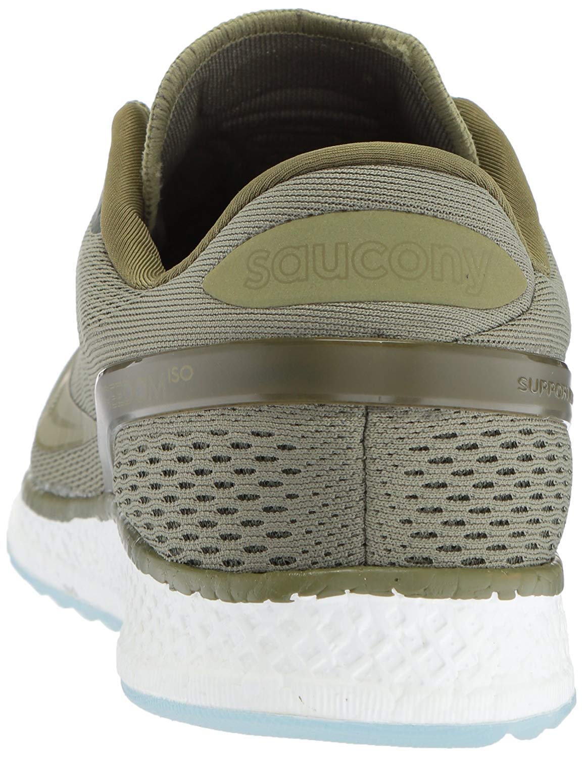 Saucony Women's Freedom ISO Unisex Running Shoe, Olive, 6