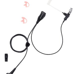 commountain Earpiece w/Mic for Kenwood Radios NX-200 NX-210 NX-300 NX-3200 NX-3300 NX-410 NX-411 NX-5200 NX-5300 NX-5400 TK-290 TK-2180 TK-3180 TK-5210 TK-5220 TK-5320, Acoustic Tube Headset