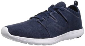 saucony women's eros lace running shoe, navy, 12 medium us