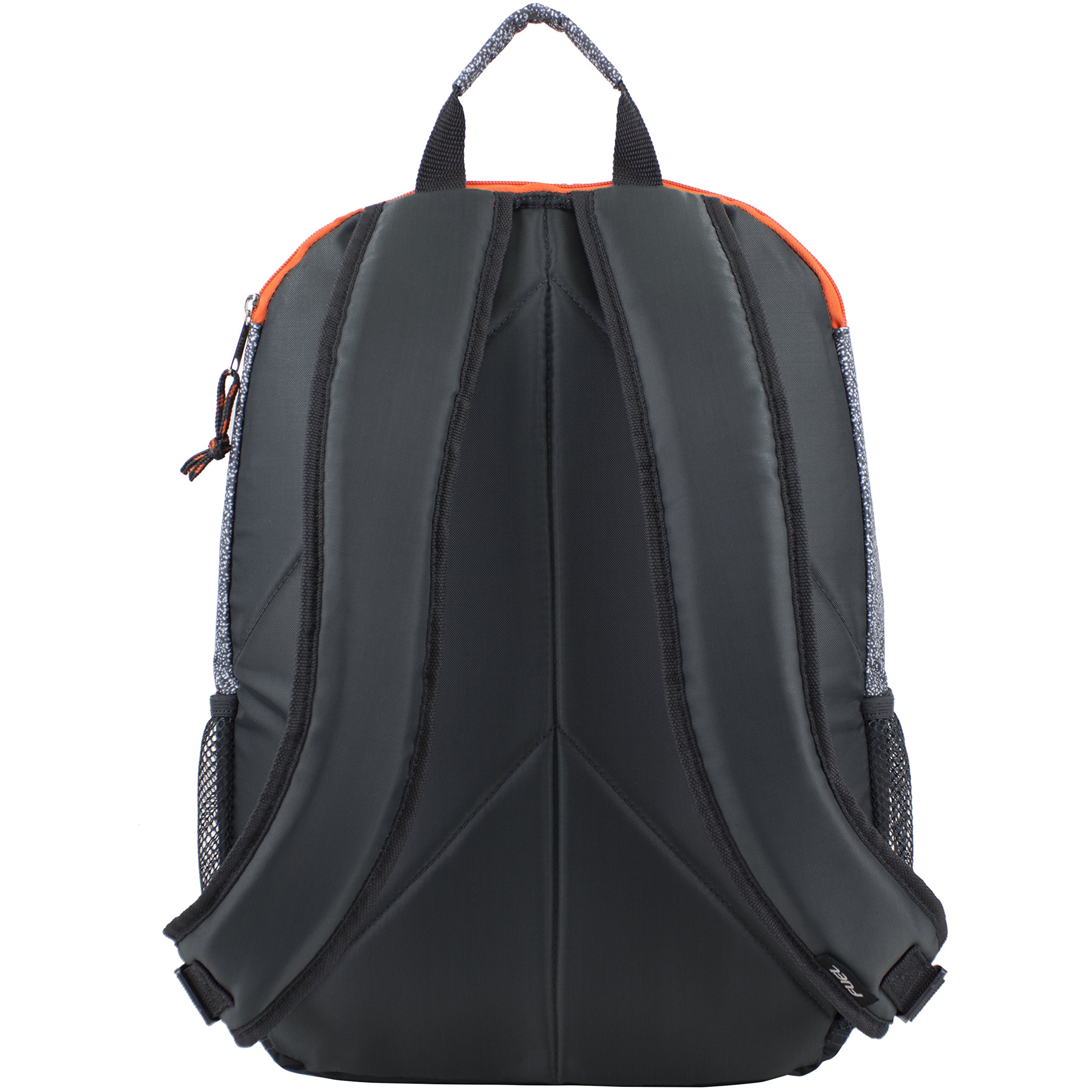 FUEL Sport Active Multi-Functional Ergonomic Backpack with Separate Tech Compartment (Gray Static Dots/Orange Trim)