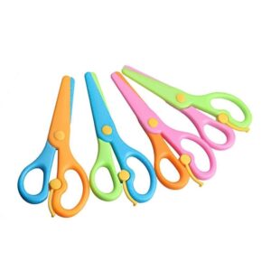 lovestown preschool training scissors,4pcs children safety pre-school safety scissors art craft scissors