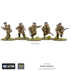 Warlord Bolt Action British Airborne Allied Paratroopers 1:56 WWII Military Wargaming Plastic Model Kit, Small