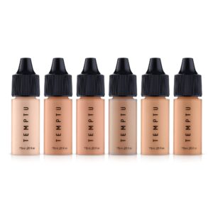 temptu perfect canvas hydra lock airbrush foundation starter set, fair/light, 0.25 fl oz (pack of 6)