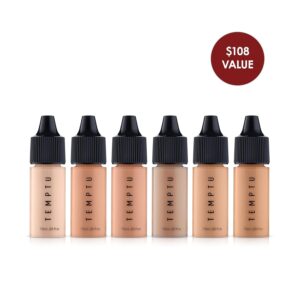 Temptu Perfect Canvas Hydra Lock Airbrush Foundation Starter Set, Fair/Light, 0.25 Fl Oz (Pack of 6)