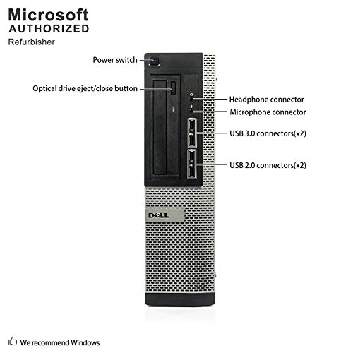 Dell Optiplex 7010 Business Desktop Computer (Intel Quad Core i5-3470 3.2GHz, 16GB RAM, 1T SSD, USB 3.0, DVDRW, Windows 10 Professional) (Renewed)