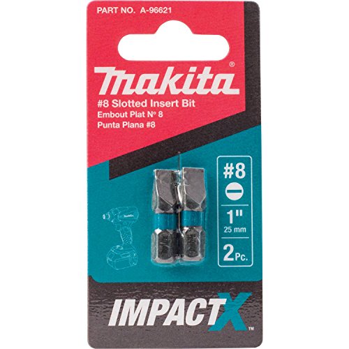 Makita A-96637 Impactx 10 Slotted 1″ Insert Bit, 2 Pack