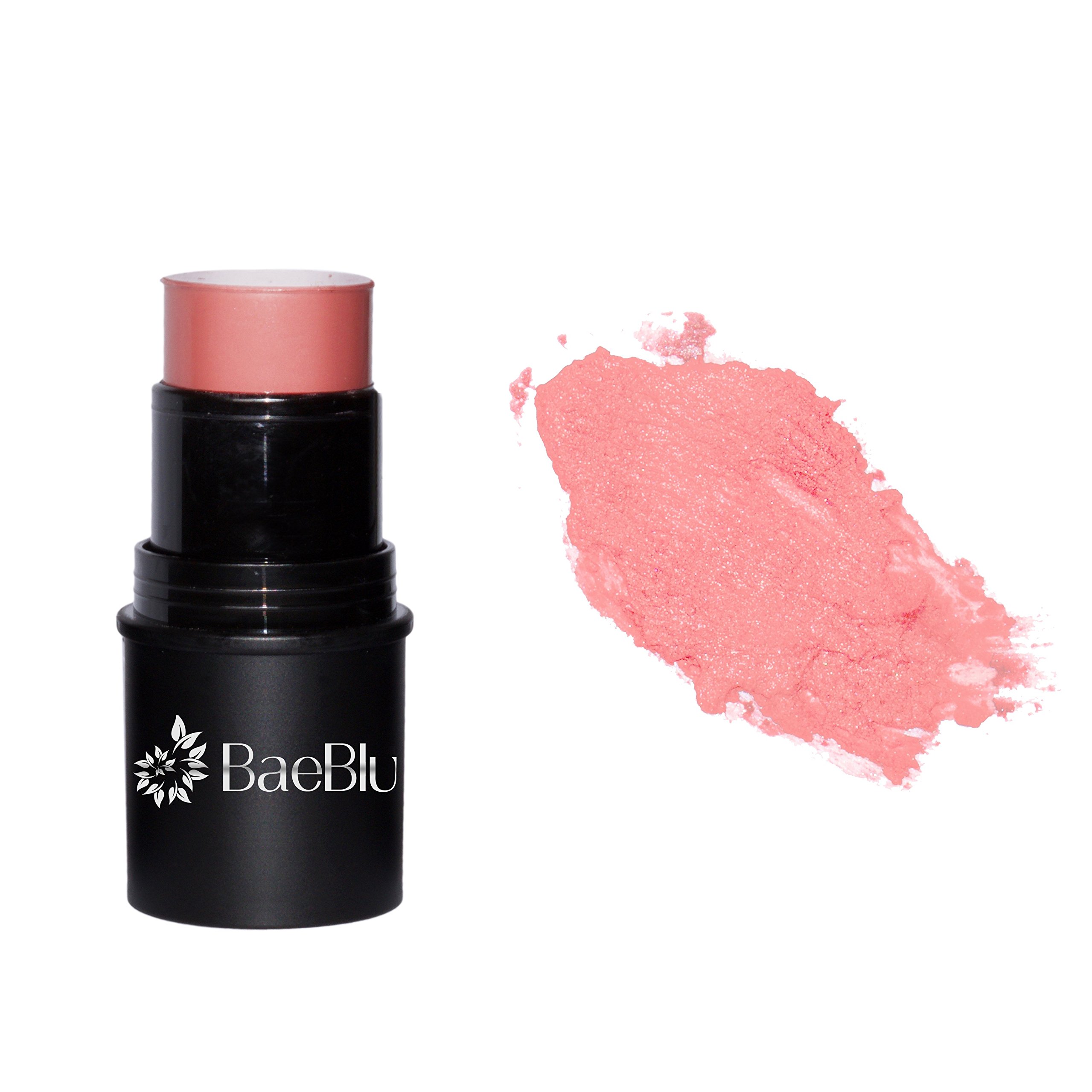 BaeBlu Organic Cheek Tint, 100% Natural Vegan Gluten-Free Cream Blush Stick, Made in USA, Rosé